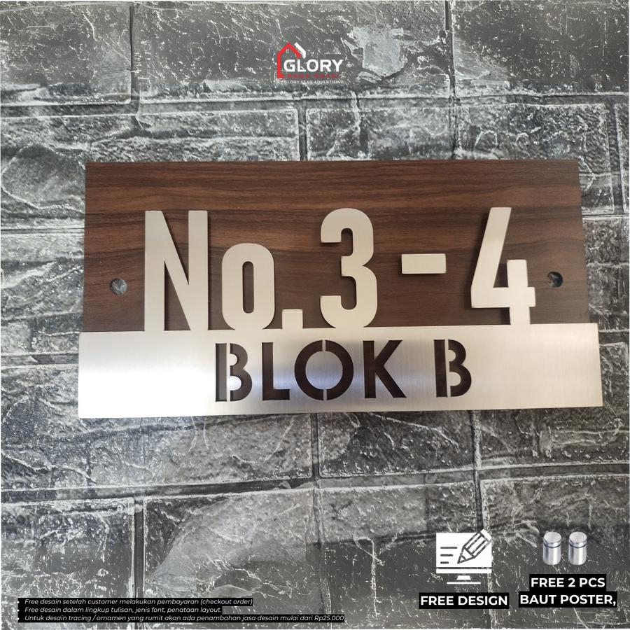 Jual Nomor Rumah Custom Laser Cutting Outdoor Tahan Karat / No Rumah ...
