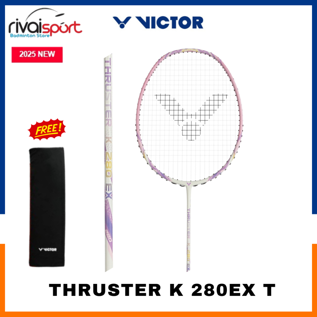 Jual New Raket Badminton Victor Thruster K 280 EX / TK-280-EX-T (Mauve ...
