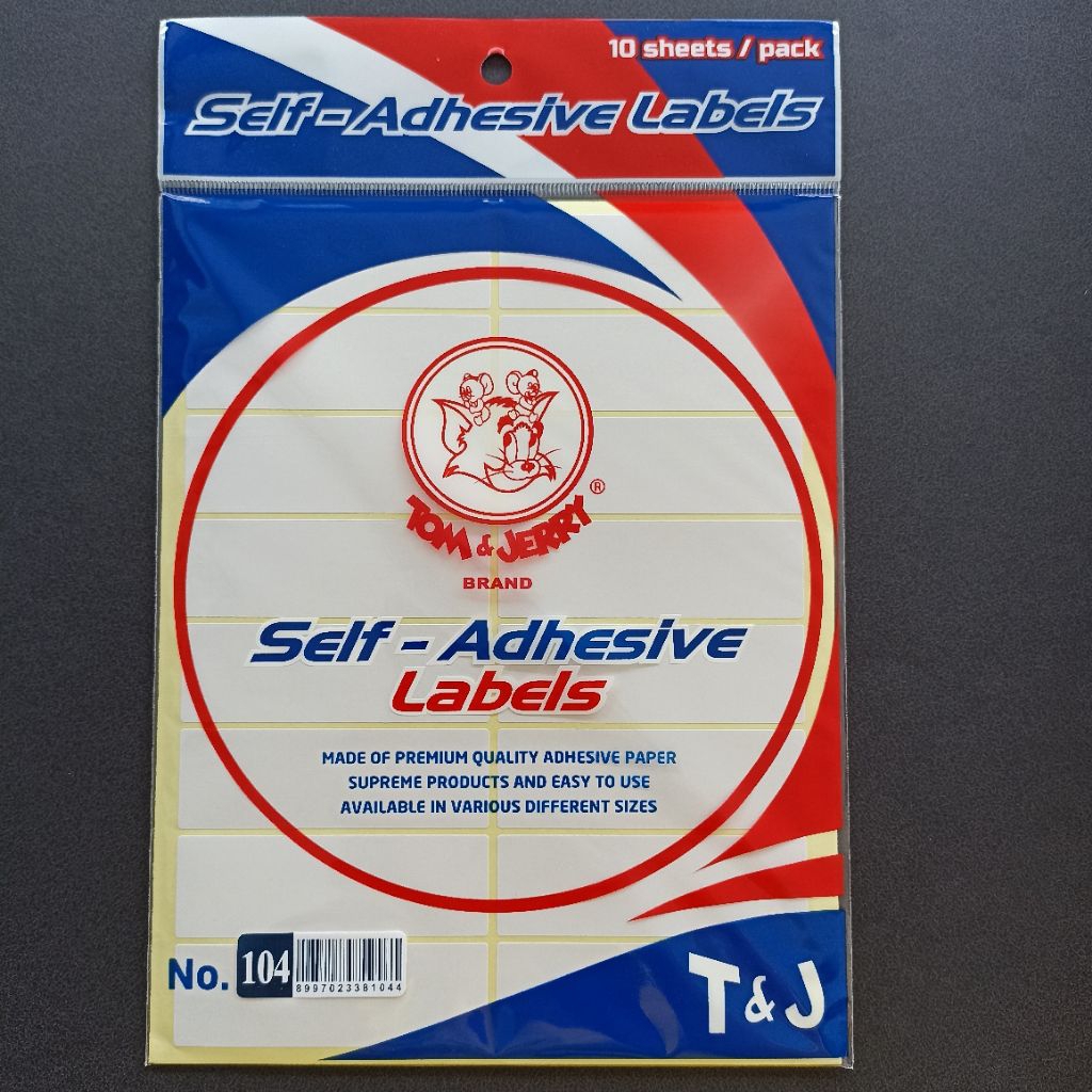 Jual Tom Jerry Label No.104 | Label Polos Ukuran 24X75 mm Kotak | Self ...