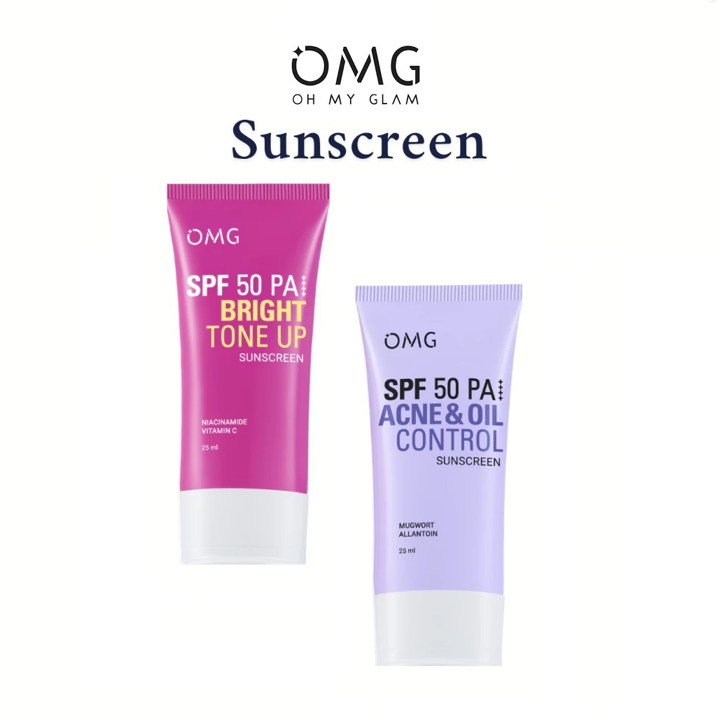 Jual OMG Oh My Glow UV Barrier Sunscreen SPF 50 PA++ 25 mL Series || Bright Tone Up || Acne ...