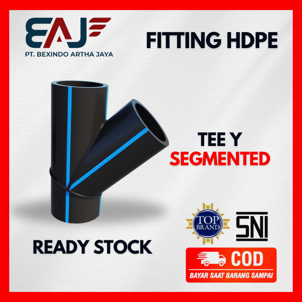 Jual Tee Y Segmented HDPE ukuran 2 Inch atau 63 mm | Tee Y Butt Fusion ...