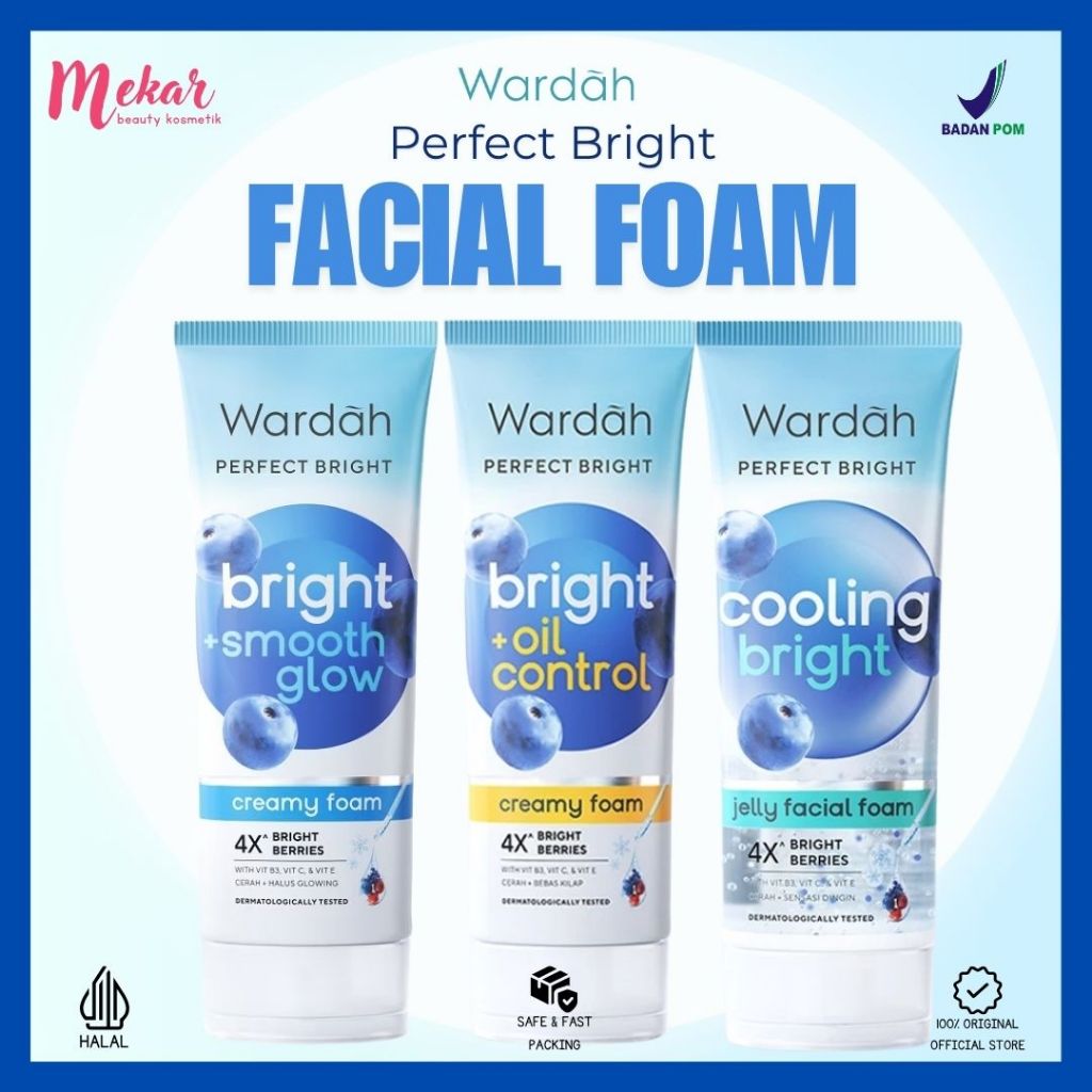 Jual WARDAH Perfect Bright Creamy Foam Brightening + Smoothing - Facial ...