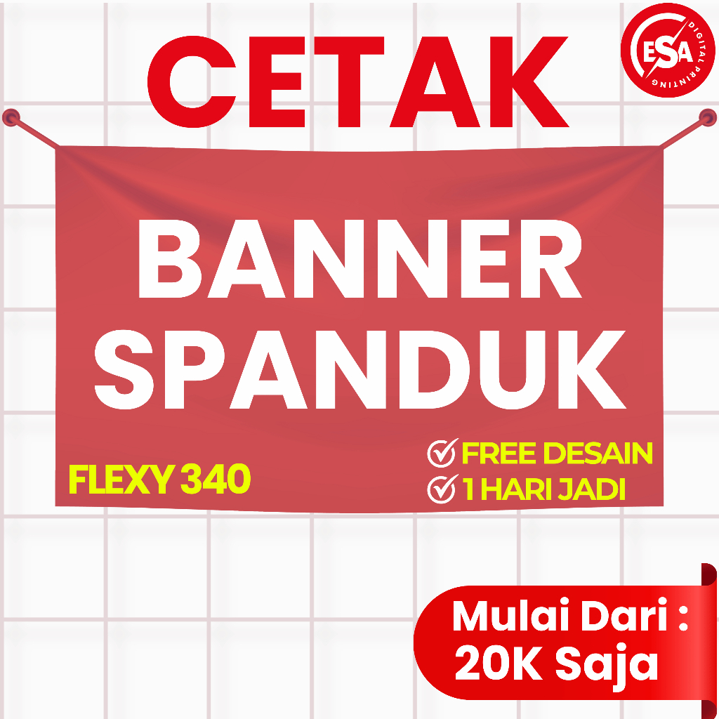 Jual Cetak Spanduk / Banner MMT Flexy 340gr - Bisa Custom Ukuran | Spanduk Toko Usaha Promosi ...
