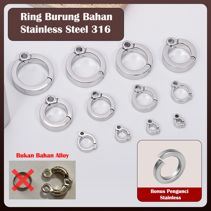 Jual Ring Burung Ring Borgol Bahan Stainless Steel 316 Cincin Kaki ...