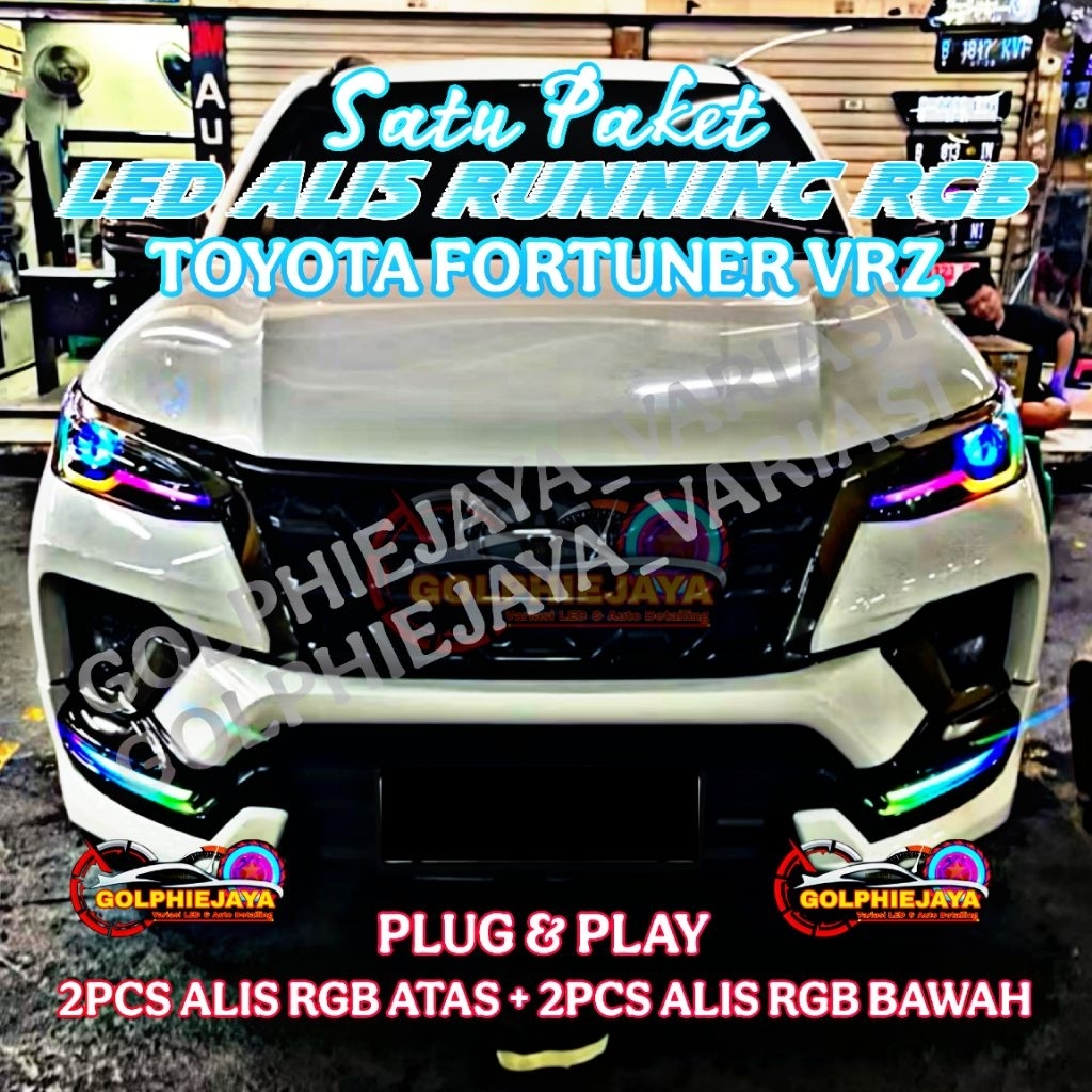 Jual Satu Set Lampu Alis bluetooth RGB Matrix Fortuner vrz 1 Set Led ...