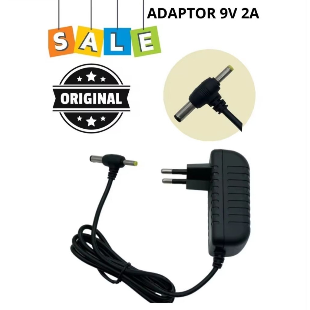 Jual Adaptor 9V 2A / 9V 1.5A jack cabang 2 Switching Adapter ...