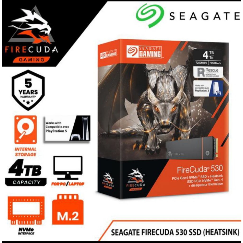 Jual SEAGATE Firecuda SSD 530 4TB M.2 NVMe 2280 PCle With Heatsink ...