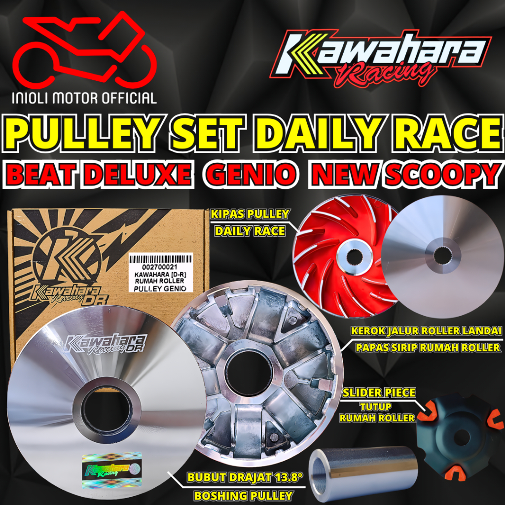 Jual PULLEY SET PULLY RUMAH ROLLER KAWAHARA RACING GENIO SCOOPY ...