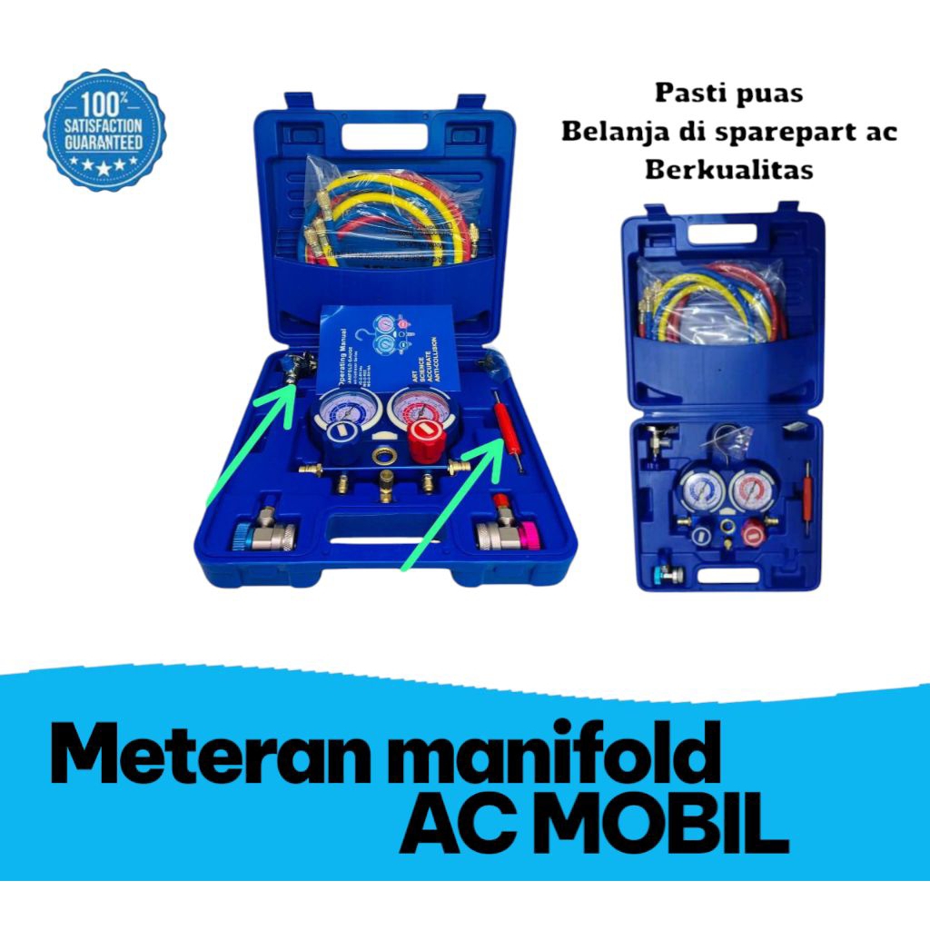 Jual meteran manifold ac rumah ac mobil R134 meteran manifold model tas ...