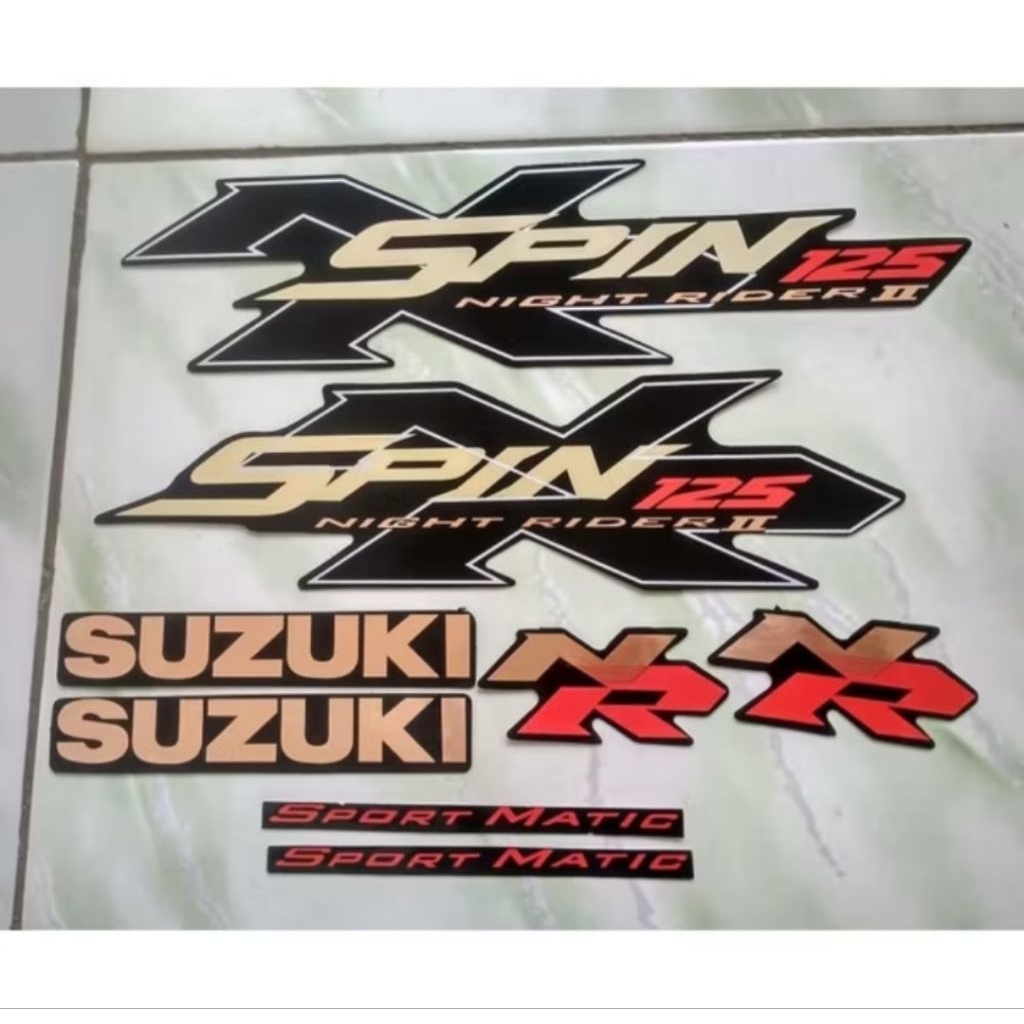 Jual stiker striping lis body suzuki spin nr 125 rider 2 ori full set ...