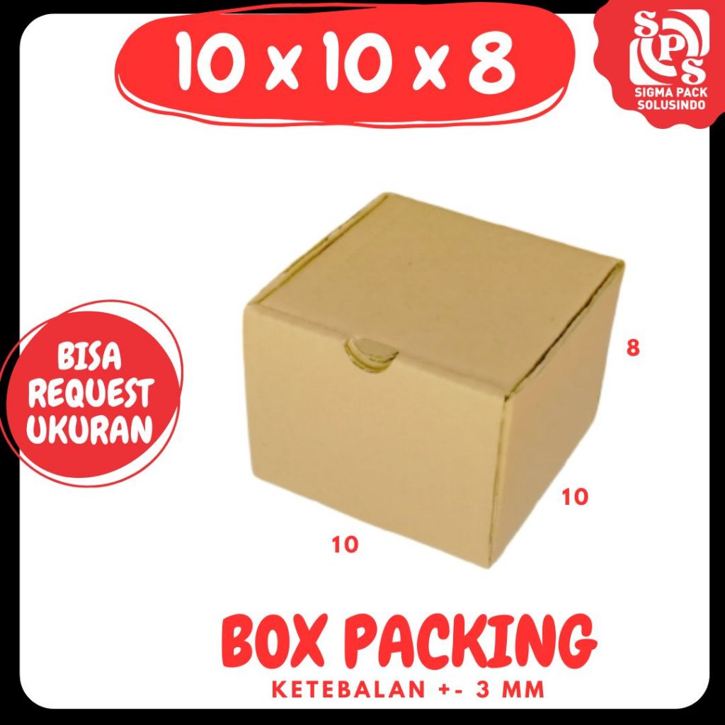 Jual kardus 10x10x8 box LD Kotak Kemasan Souvenir Dus Bungkus Jam ...