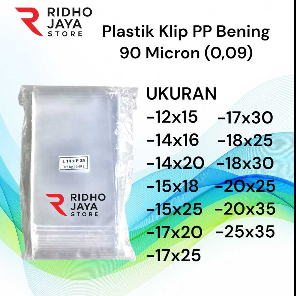 Jual Kantong Plastik Klip Snack PP Ziplock Tebal 0.9 15x25 17x25 17x30 ...