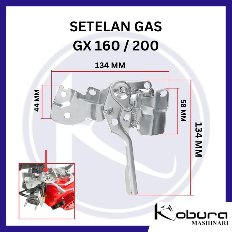Jual Handle Gas Stelan Gas GX 160 / 200 Throttle Lever Control Assy ...