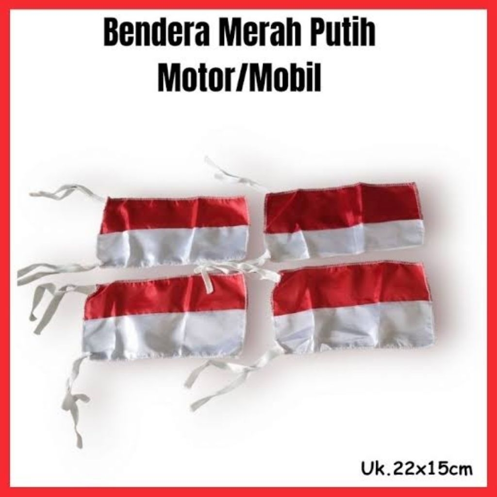 Jual Bendera Merah Putih Kendaraan / Bendera Sepeda Motor Merah Putih ...