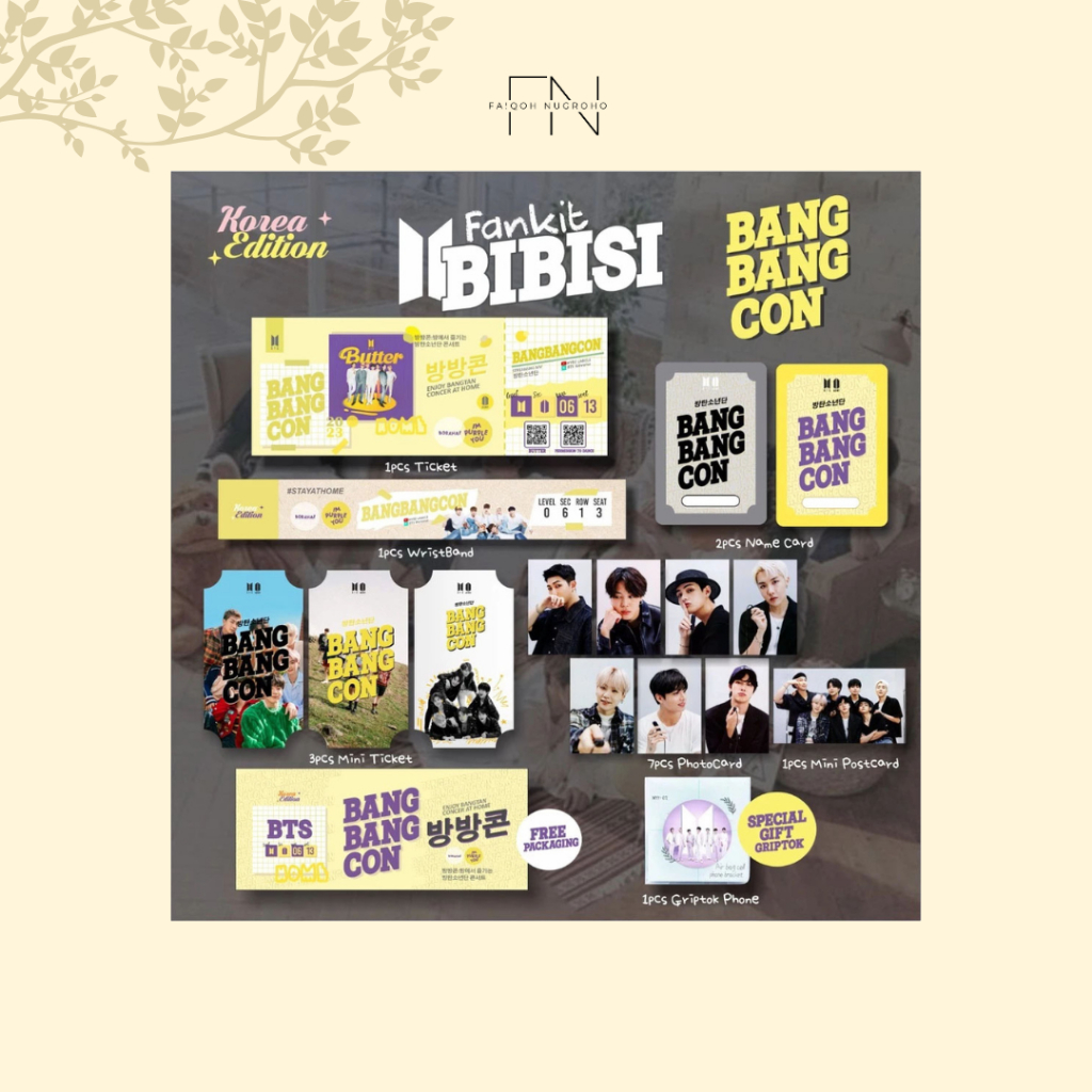 Jual Fankit Amplop BTS Enhypen PITIDI BANG BANG CON isi 44pcs Photocard Polaroid Photostrip DIY ...