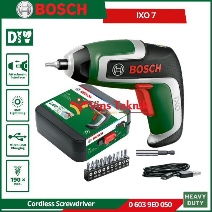 Jual Cordless Screwdriver Mesin Bor Obeng Baterai 3.6Volt BOSCH IXO7 ...