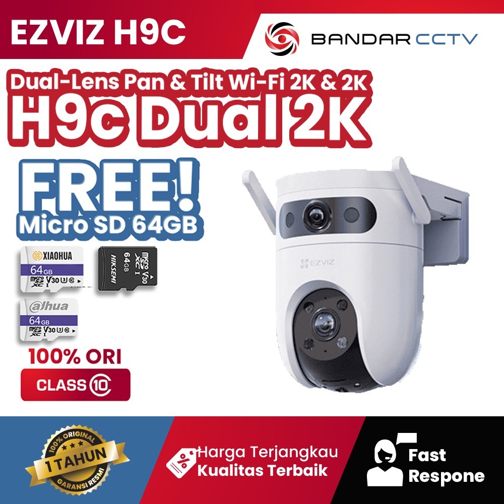 Jual EZVIZ H9c Dual 2K&2K Dual-Lens Pan & Tilt Wi-Fi Camera | Shopee ...