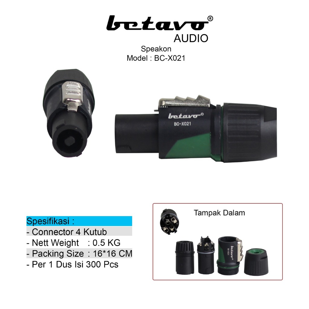 Jual Speakon Betavo BC-X021 | Connector 4 Kutub | Shopee Indonesia