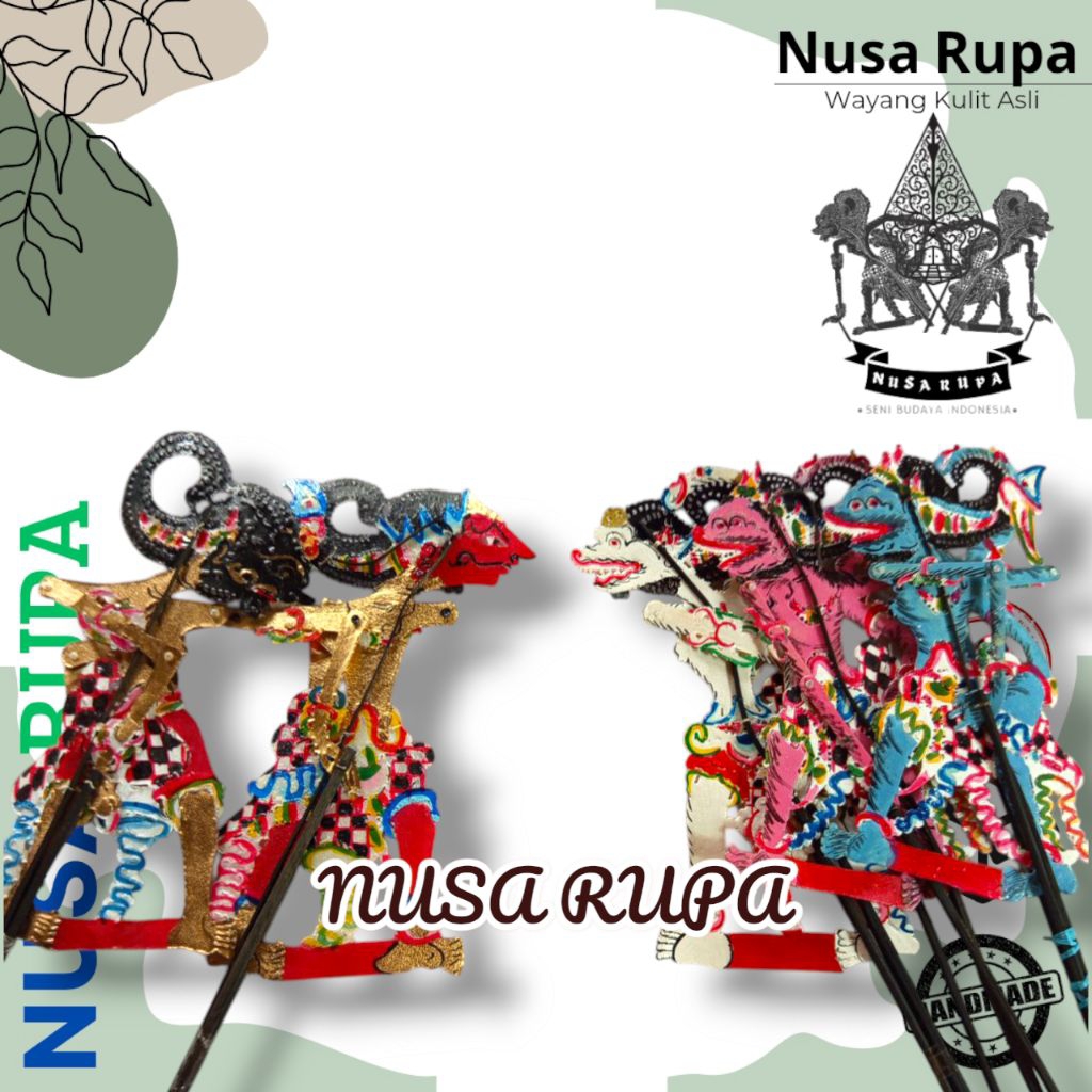 Jual Paket Hemat Wayang Kulit Asli Handmade Paket 1set isi 5 : Bima ...