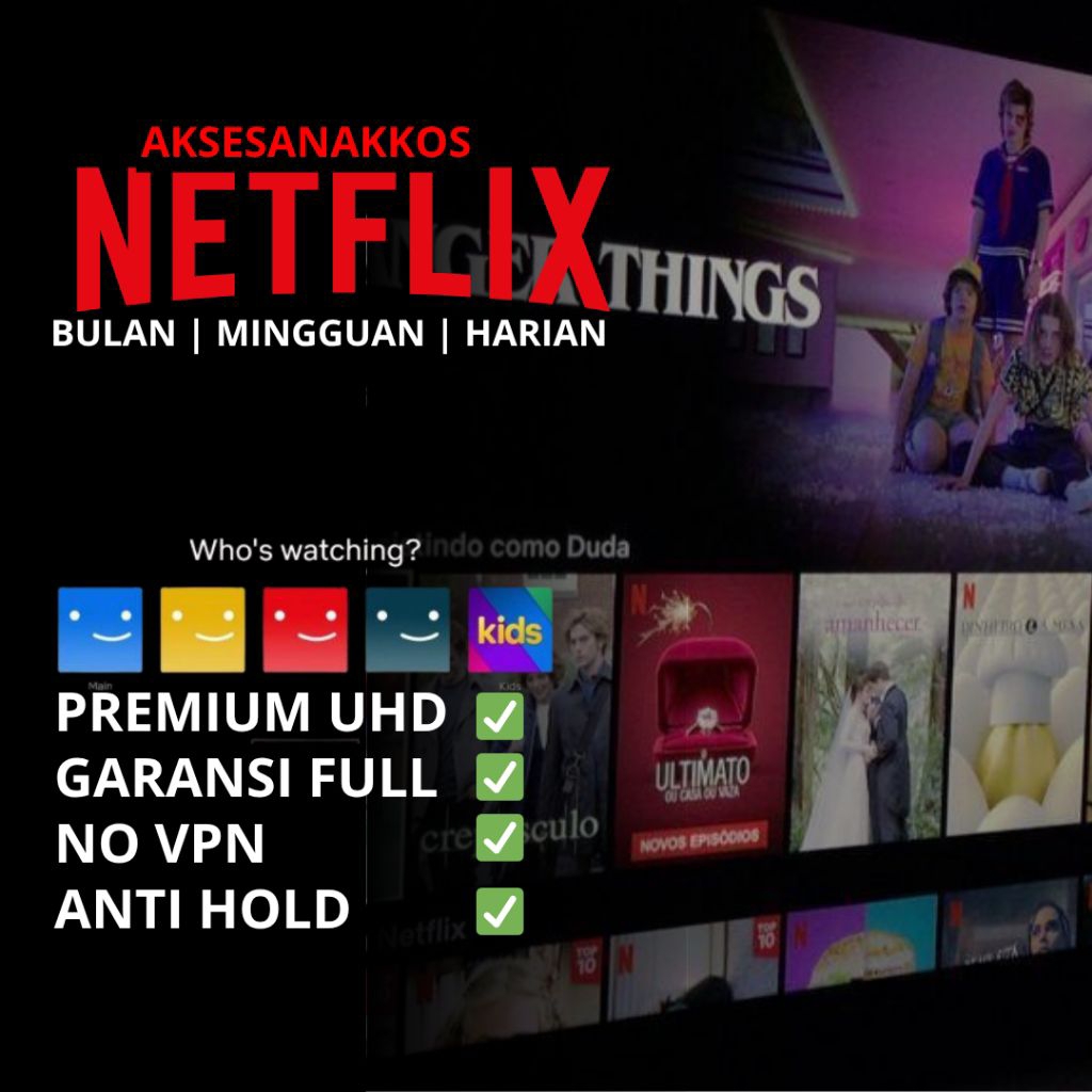 Jual NETFLIXxXPremium Harian Mingguan Bulanan 4K ANTI HOLD GARANSI 100% | Shopee Indonesia