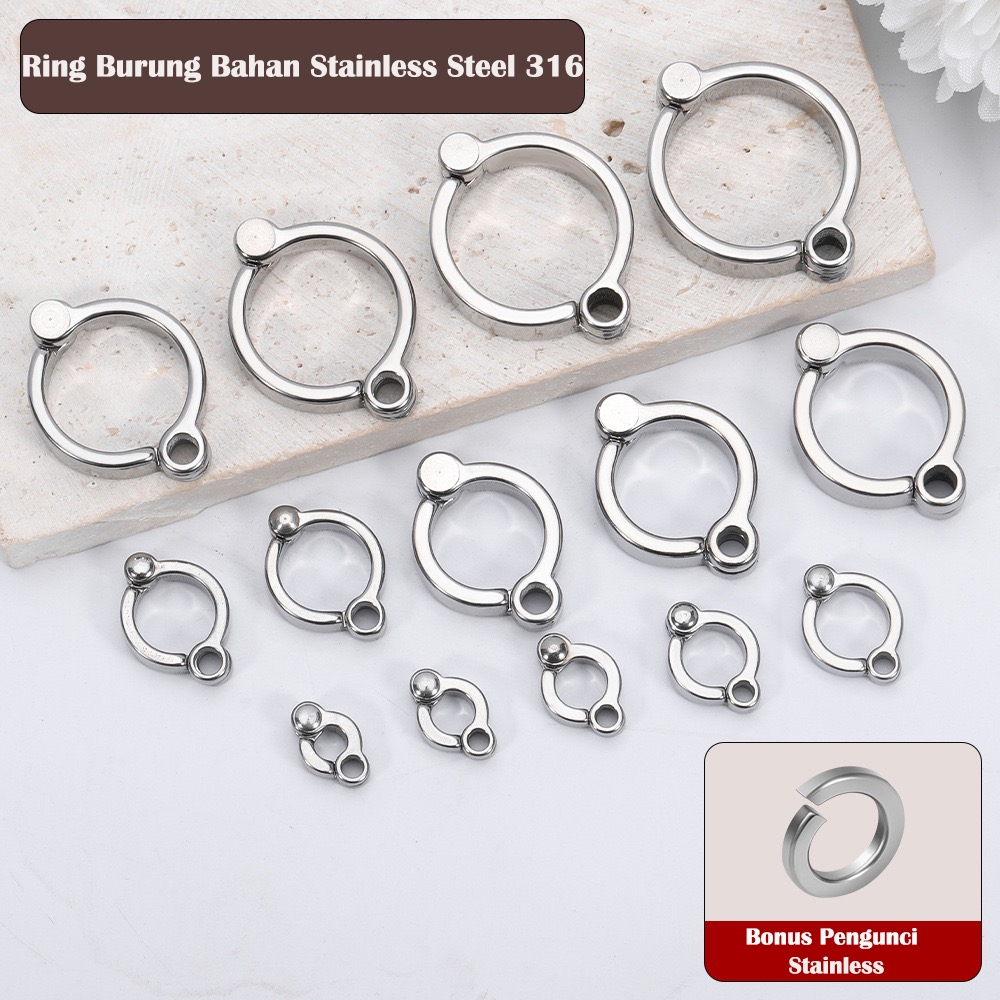 Jual Ring Burung Ring Borgol Bahan Stainless Steel 316 Cinin Kaki ...