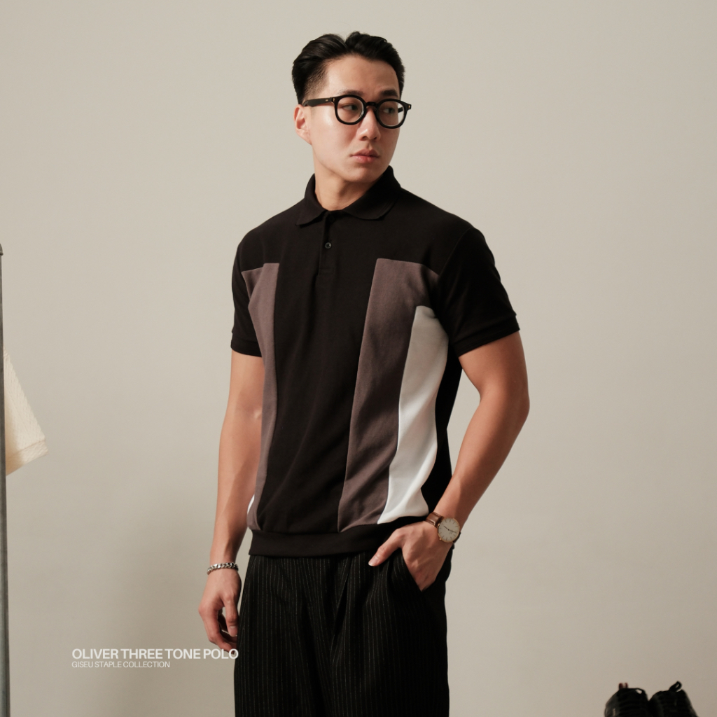 Jual Giseu - Oliver Three Tone Polo | Shopee Indonesia