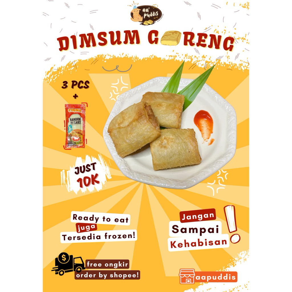 Jual Dimsum Goreng Keju Crot Frozen 10k isi 3pcs READY TANPA PO ...