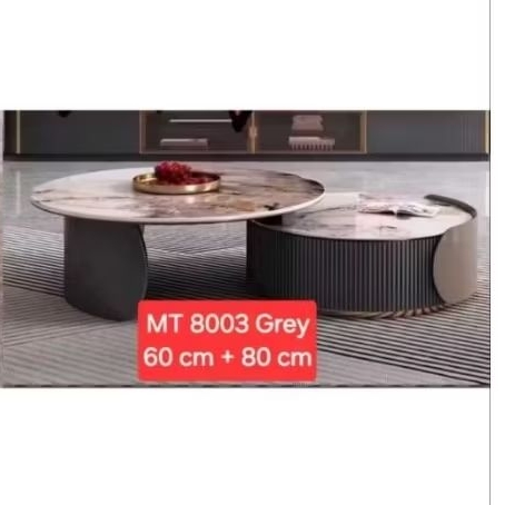 Jual MT 8003 - Meja Tamu 2in1 Bulat - Top Table Granite - 60&80cm ...