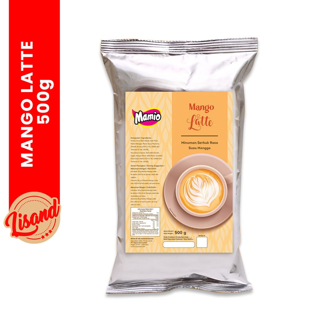 Jual Bubuk Minuman Mango Latte / Rasa Mangga Mamio Kemasan 500g ...