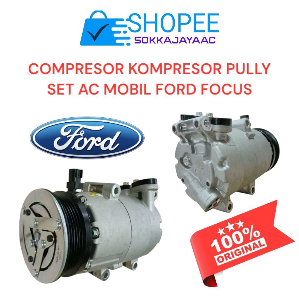 Jual Compresor Kompresor Ac Mobil FORD FOCUS Original Lubang Kecil R12 ...