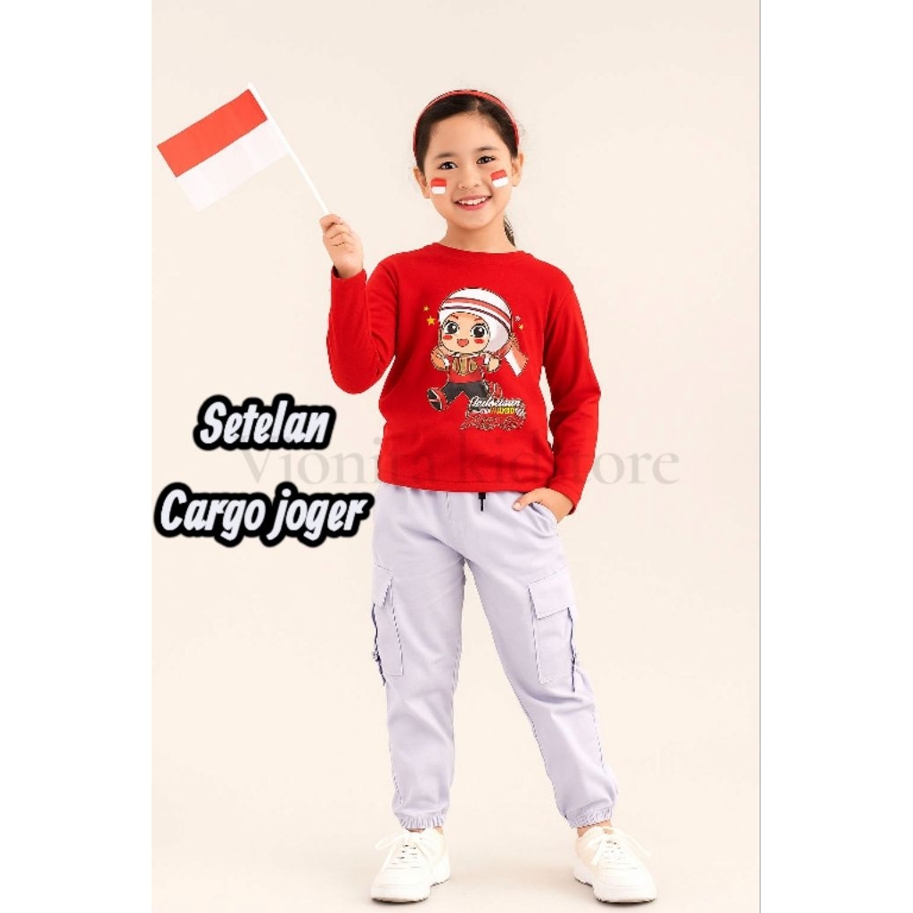 Jual setelan joger merah putih kaos panjang anak usia 1-13 tahun ...