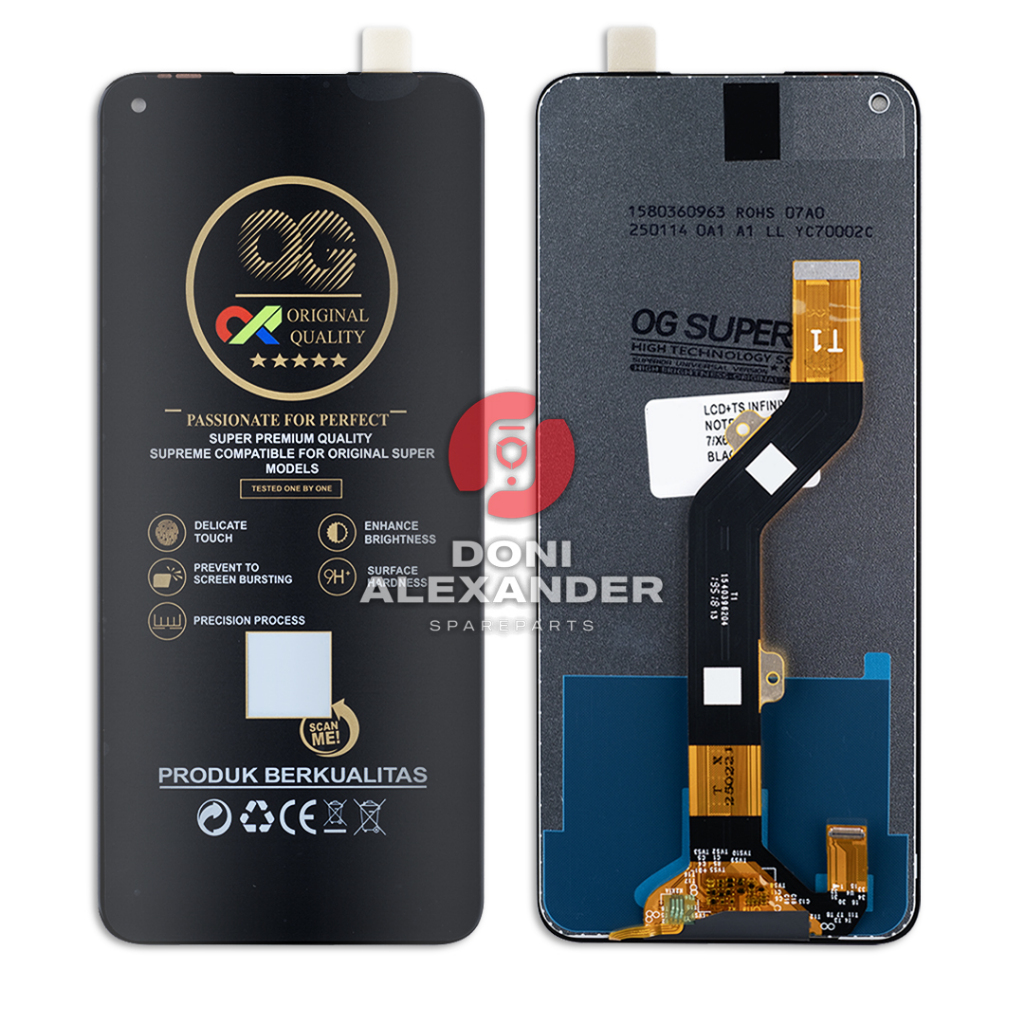 Jual LCD TOUCHSCREEN INFINIX NOTE 7 X690 X690B COMPLETE ORIGINAL 1 SET ...