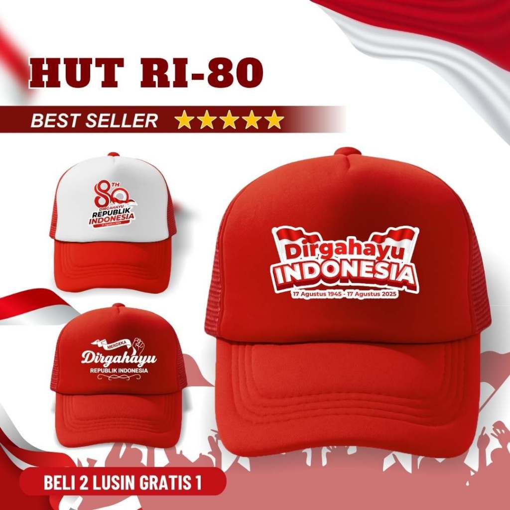 Jual TOPI HUT RI KE 80 TOPI PANITIA 17 AGUSTUSAN 2025 HARI KEMERDEKAAN ...