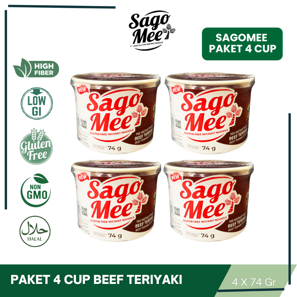 Jual SAGO MEE PAKET BEEF TERIYAKI 4 CUP SAGOMEE MIE INSTAN ENAK SEHAT ...