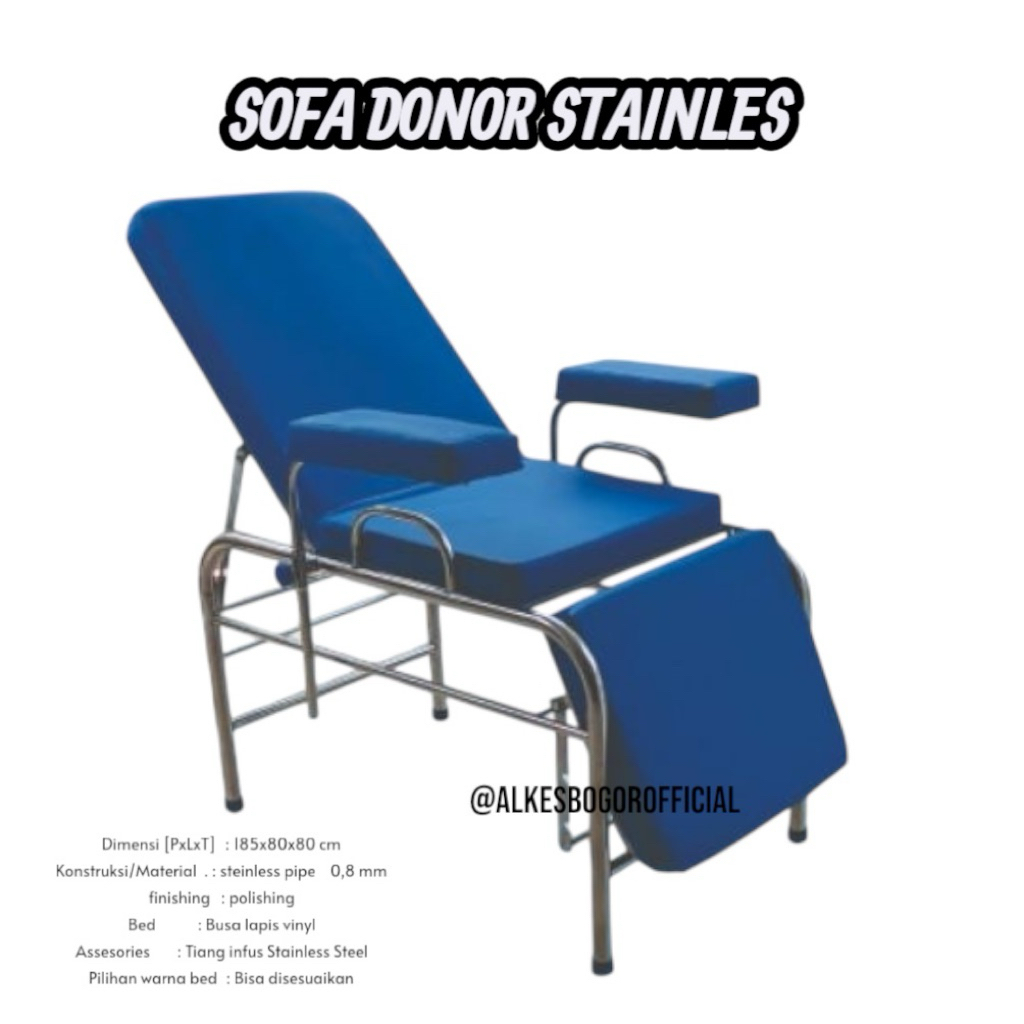 Jual Sofa Elektrik Kursi Dental Tempat Bed Donor Darah stainless besi ...
