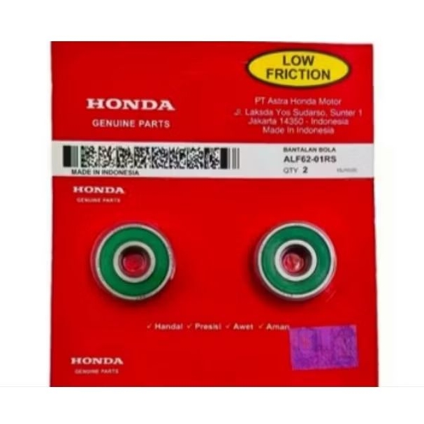 Jual BEARING RODA DEPAN AHM 2-PCS (6201-RS) ALL BEAT VARIO 110 125 150 ...
