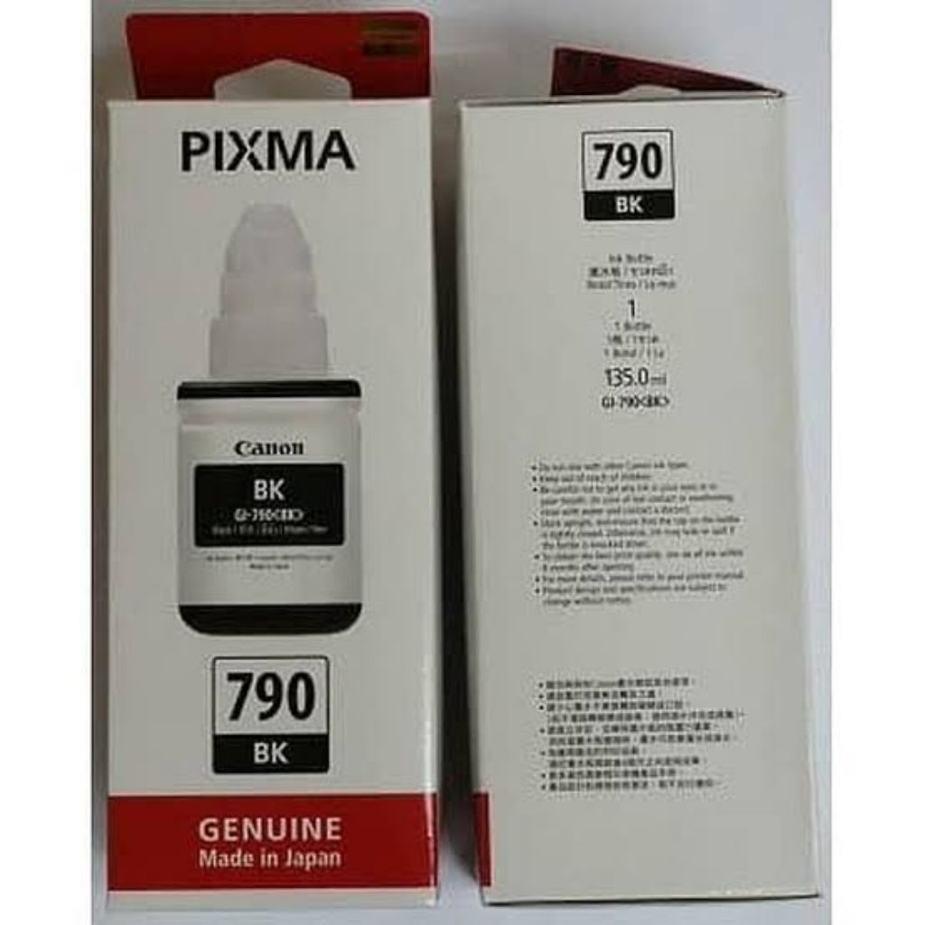 Jual Tinta Printer Canon GI-790 GI 790 BK Black Original | Shopee Indonesia