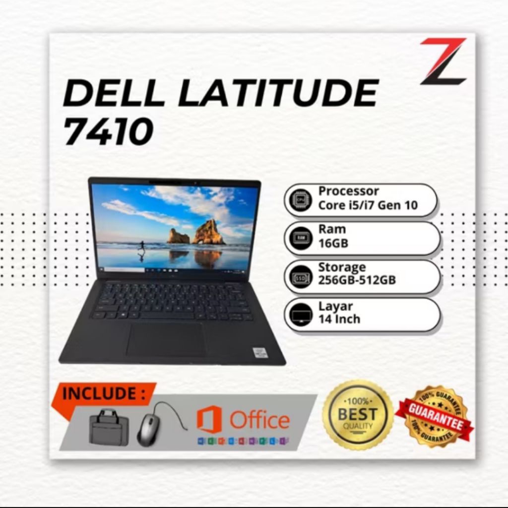 Jual Laptop Dell Latitude 7410 Core i7 Gen10 Ram 32GB & SSD 512GB l ...