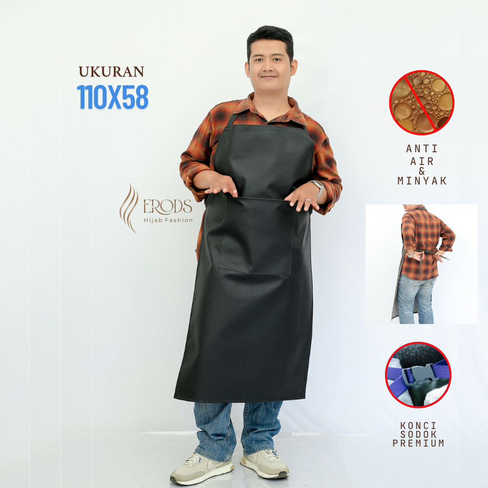 Jual Apron waterproof celemek masak anti air tebal Pria Wanita Chef ...