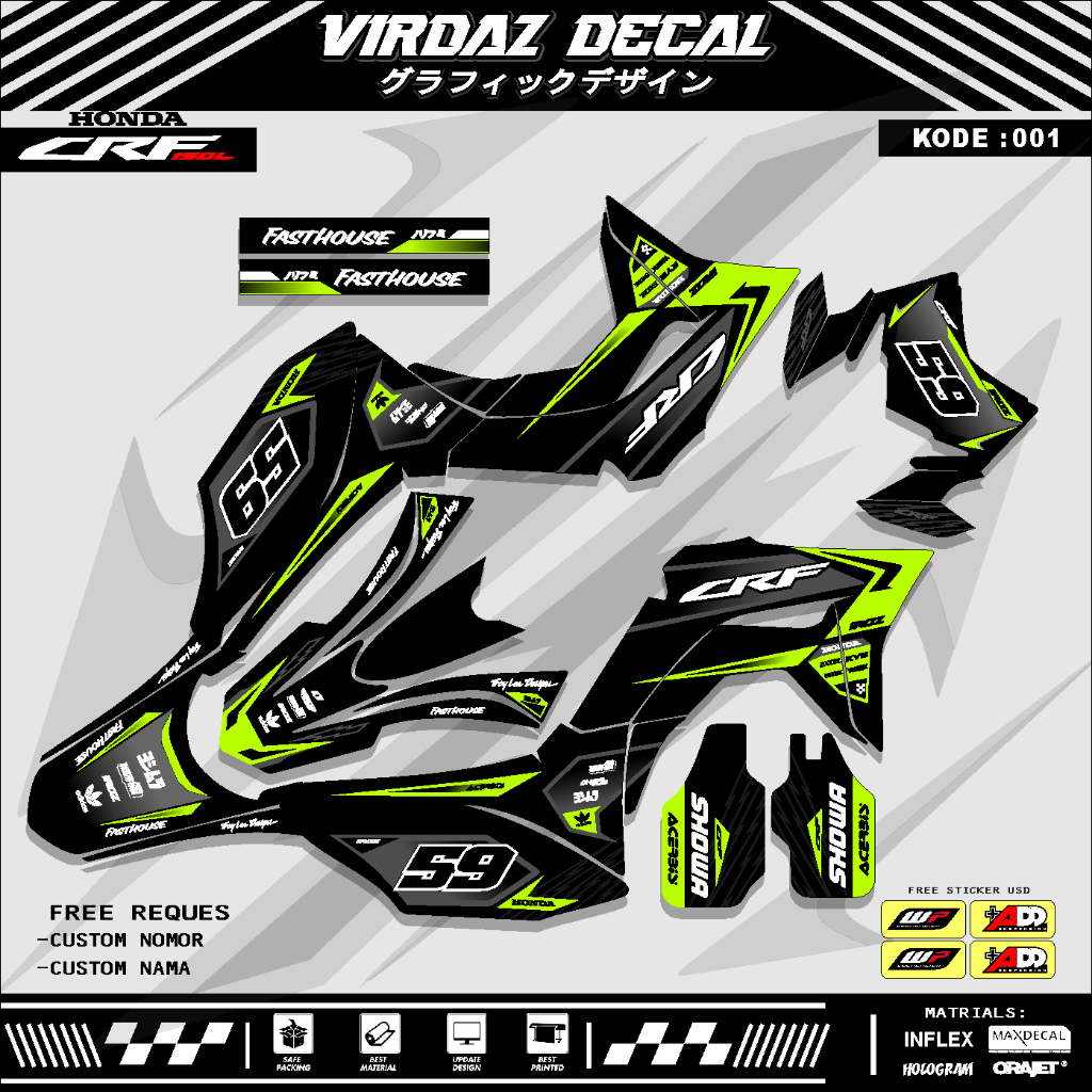 Jual Sticker Decal Crf 150 L Premium Full Body Decal Crf Custom Super ...