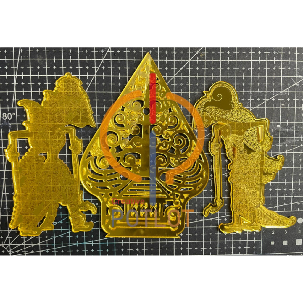 Jual DEKORASI MAHAR WAYANG RAMA & SHINTA | GUNUNGAN ACRYLIC GOLD ...