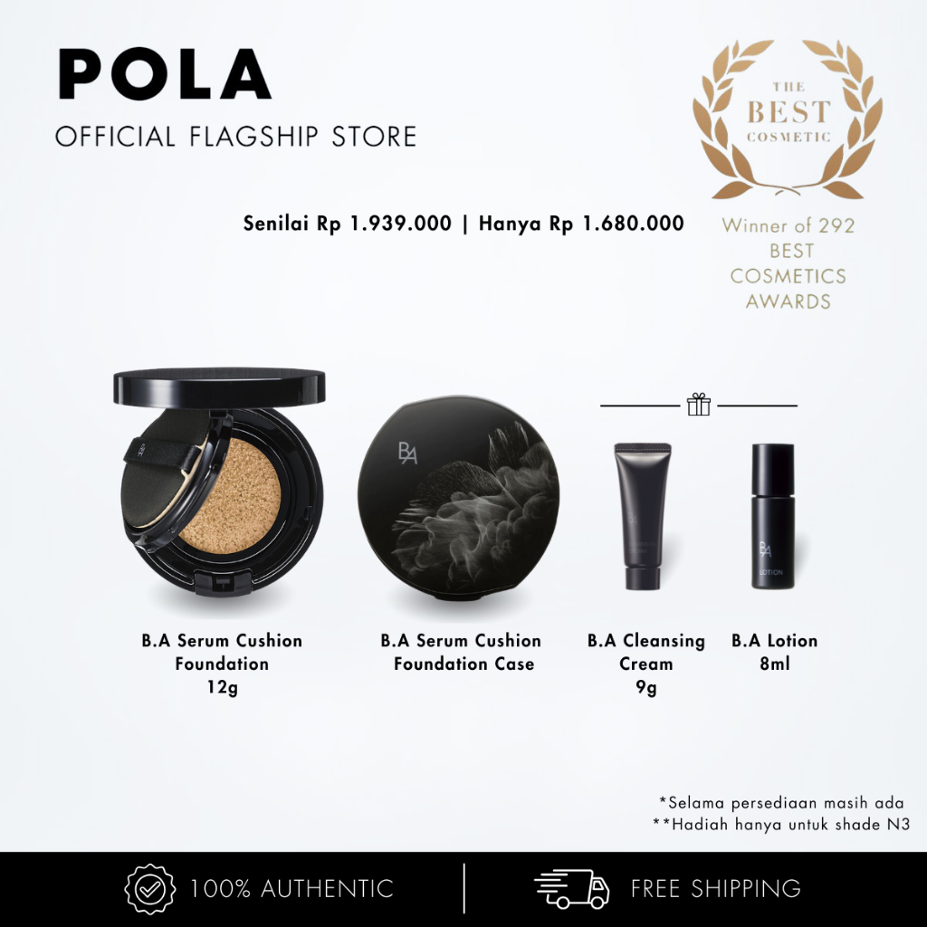 Jual POLA B.A Serum Cushion Foundation Include Case | Shopee Indonesia