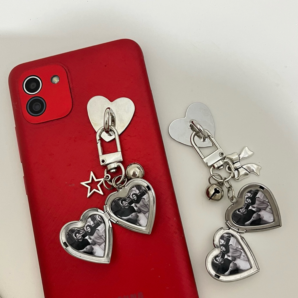 Jual keychain locket foto custom / gantungan hp / hook softcase ...