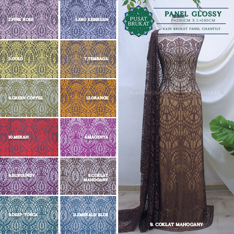 Jual KAIN BRUKAT/ BAHAN BROKAT PANEL SEMI PRANCIS ITALY GLOSSY PREMIUM ...