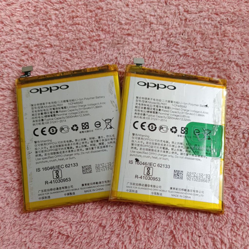 Jual BATRAI BEKAS OPPO F3/F5 MODEL BLP631 ORIGINAL COPOTAN BERGARANSI ...