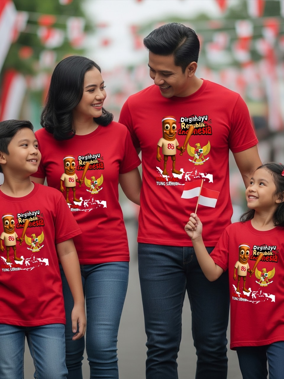 Jual Kaos Keluarga Dirgahayu RI Couple Pria - Wanita - Anak/ Kaos Oblong Kemerdekaan | Shopee ...
