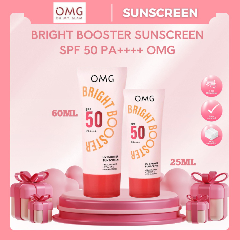 Jual OMG OH MY GLOW UV Barrier Sunscreen SPF 50PA++++ 60 ml - Sunscreen ...