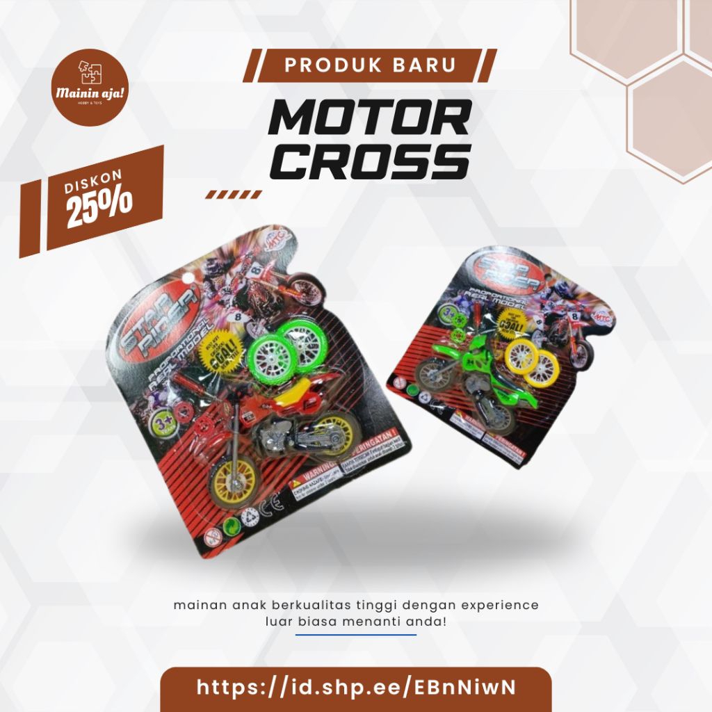 Jual MAINAN ANAK MOTOR CROSS MOTOR TRAIL MINI DIECAST MINIATUR KOLEKSI ...