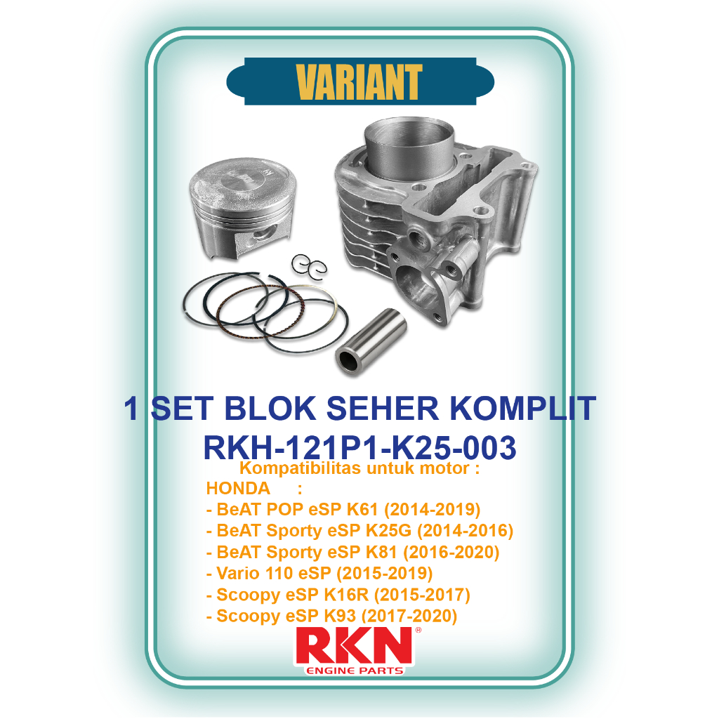 Jual Blok Seher Boring SET Cylinder Comp Beat Vario Scoopy 110 eSP POP ...