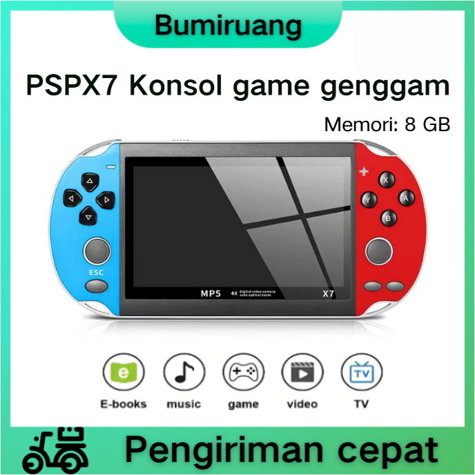 Jual BUMIRUANG PSP X7/X7 Plus/X7M 4.3 Inci Layar Besar Dual Joystick Retro Game Arcade Handheld ...